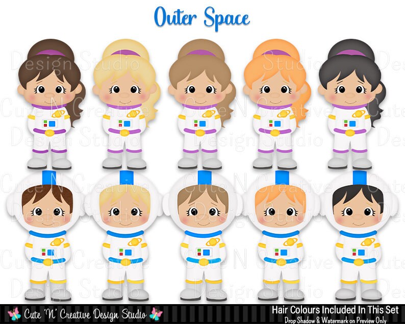 Outer Space Digital Clip Art Set ~ Graphics Kristi W Designs Personal ...