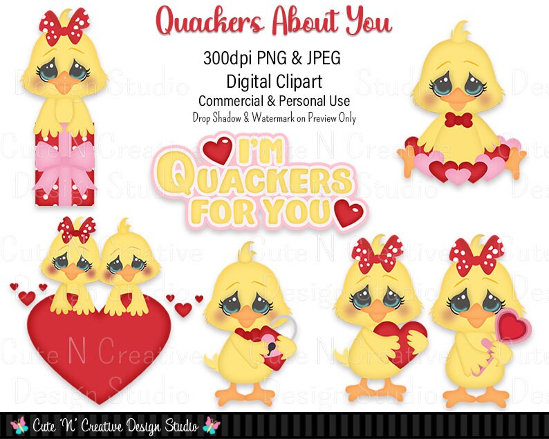 Quackers About You Digital Clip Art Set ~ Graphics Kristi W Designs ...