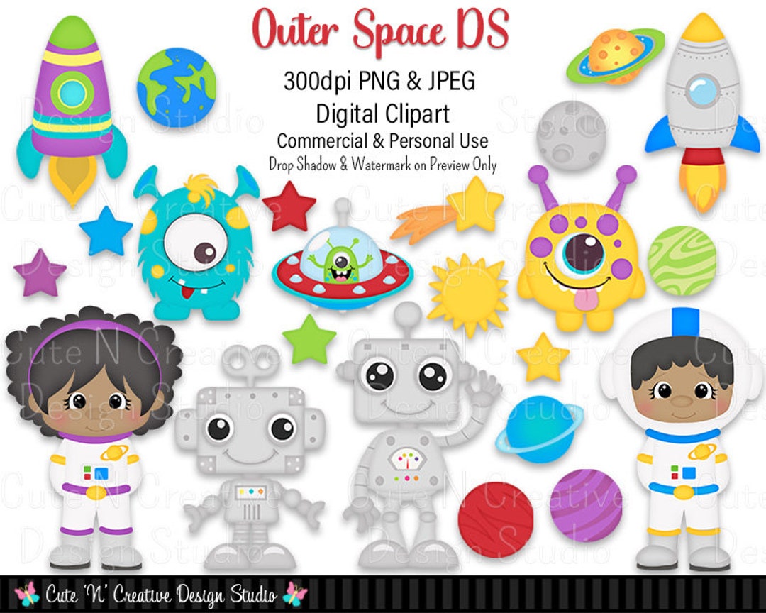 Outer Space DS Digital Clip Art Set ~ Graphics Kristi W Designs ...