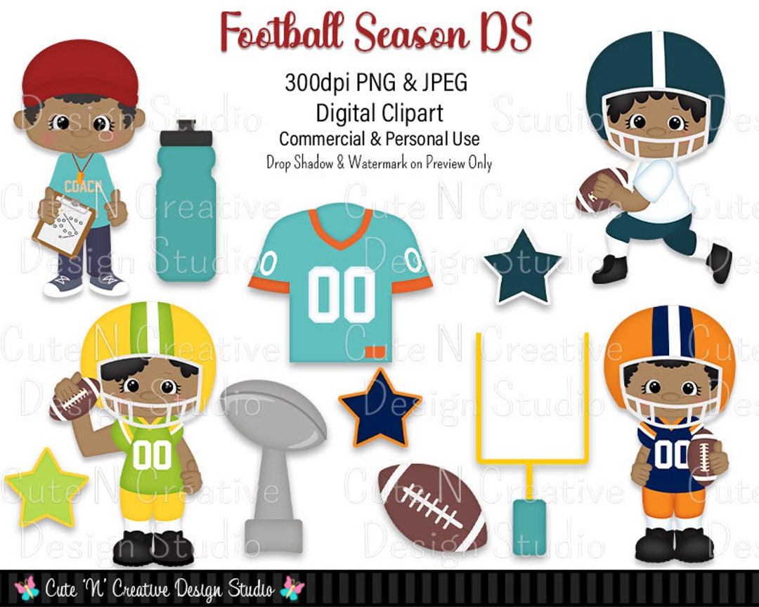 Football Season DS Digital Clip Art Set ~ Graphics Kristi W Designs ...