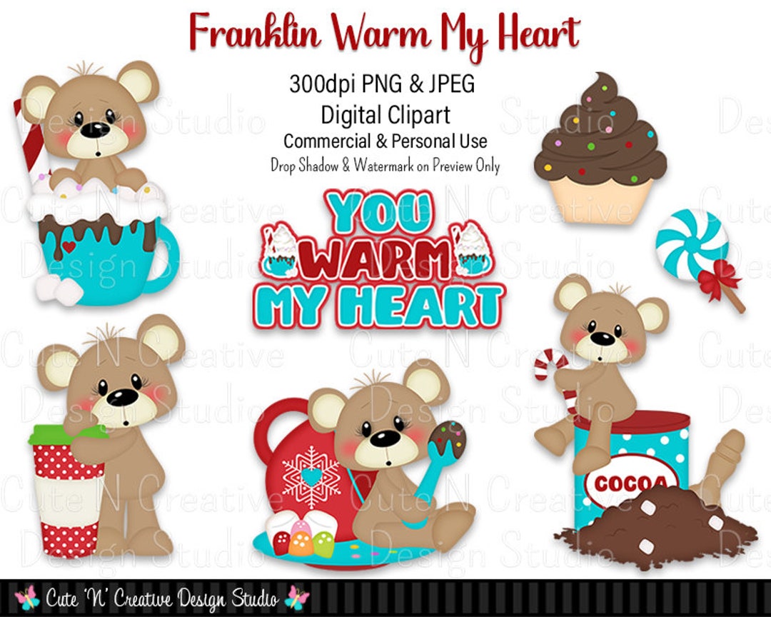 Franklin Warm My Heart Digital Clip Art Set ~ Graphics Kristi W Designs ...