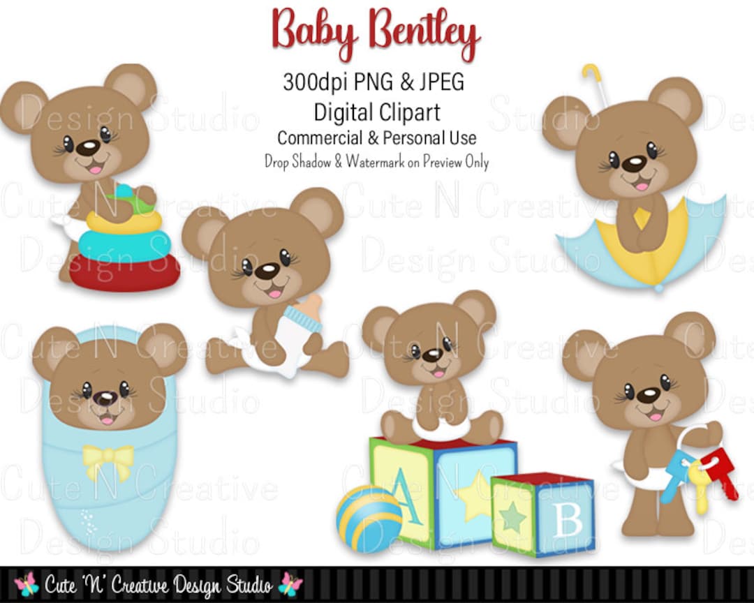 Baby Bentley Digital Clip Art Set ~ Graphics Kristi W Designs Personal ...