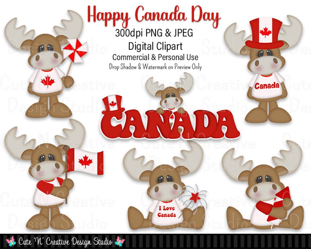 Happy Canada Day Digital Clip Art Set ~ Graphics Kristi W Designs ...
