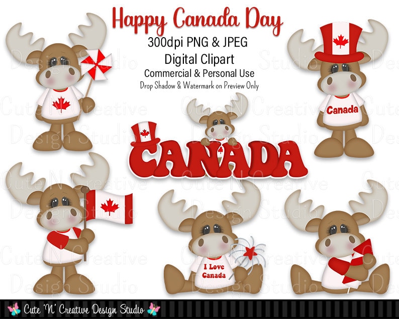 Happy Canada Day Digital Clip Art Set ~ Graphics Kristi W Designs ...