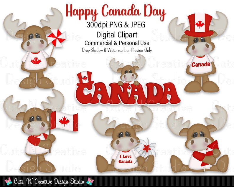 Happy Canada Day Digital Clip Art Set ~ Graphics Kristi W Designs ...