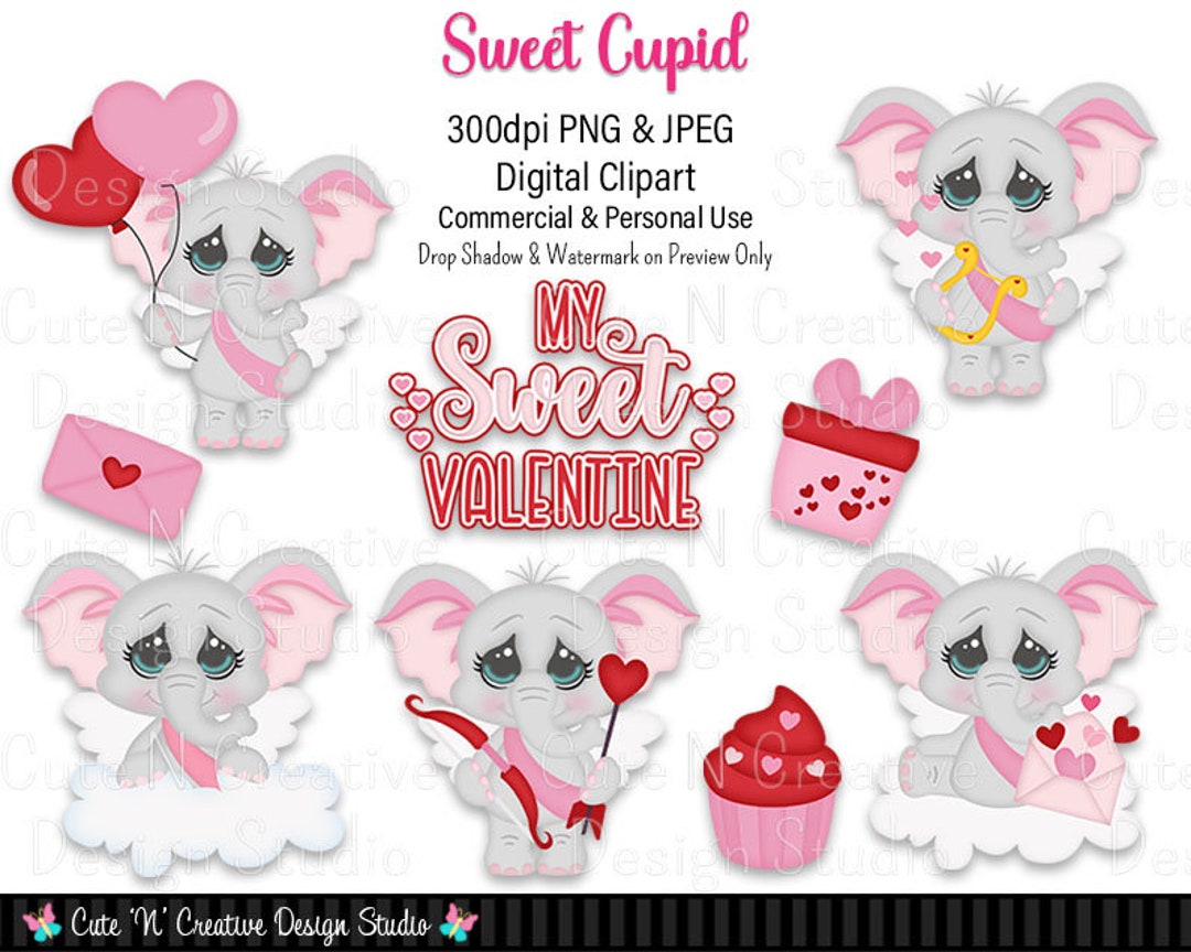 Sweet Cupid Digital Clip Art Set ~ Graphics Kristi W Designs Personal ...