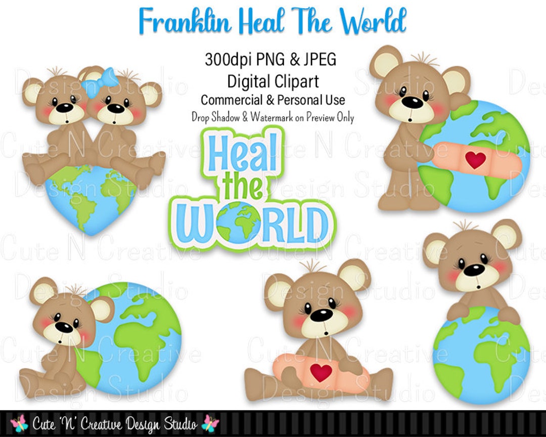 Franklin Heal the World Digital Clip Art Set ~ Graphics Kristi W ...