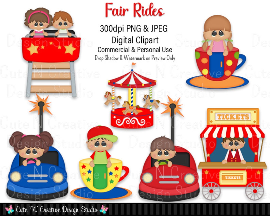Fair Rides Digital Clip Art Set ~ Graphics Kristi W Designs Personal ...
