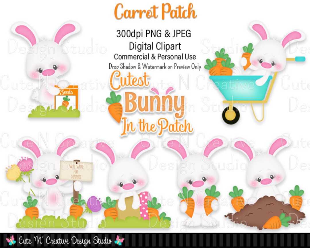 Carrot Patch Digital Clip Art Set ~ Graphics Kristi W Designs Personal ...
