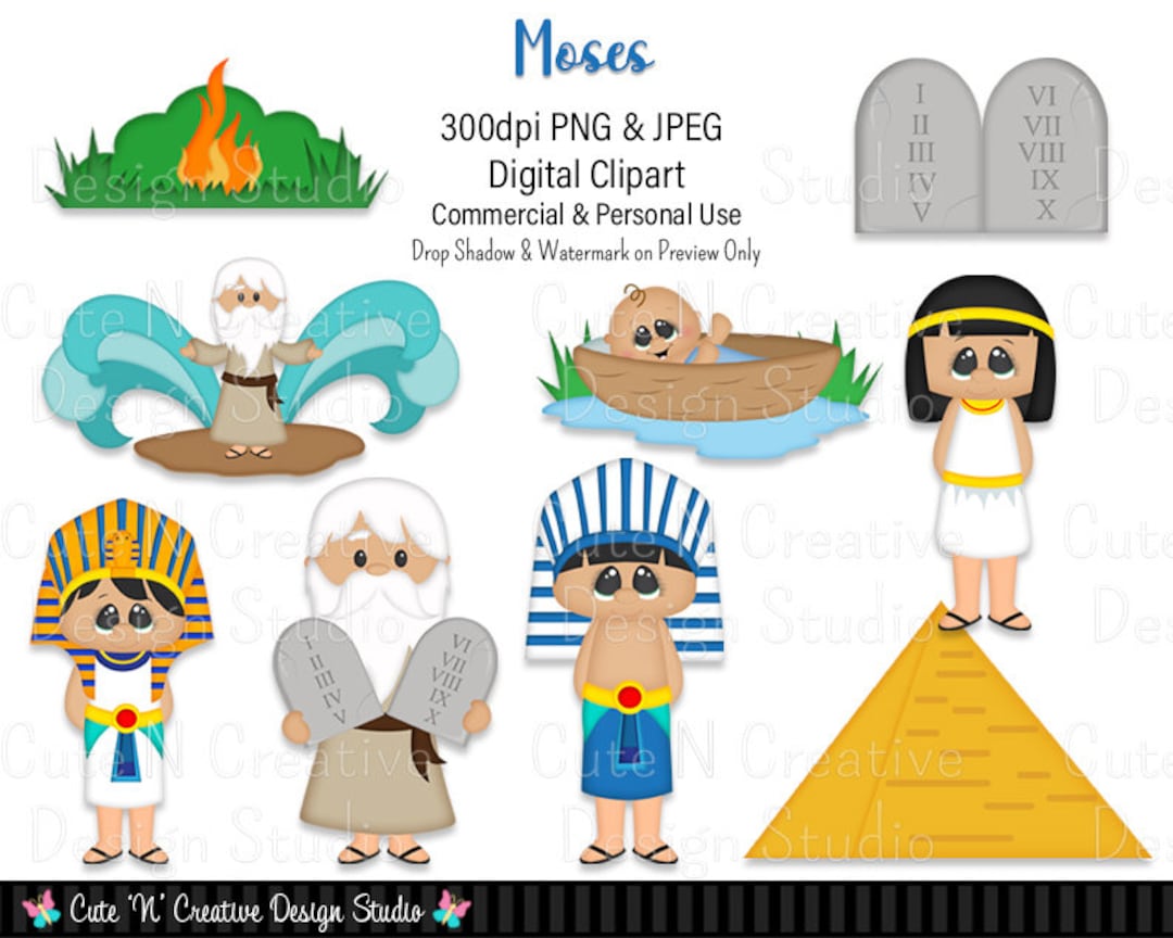 Moses Digital Clip Art Set ~ Graphics Kristi W Designs Personal ...
