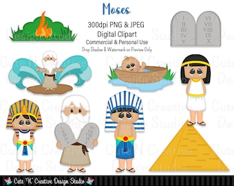 Moses and the Ten Plagues Digital Clipart - Etsy