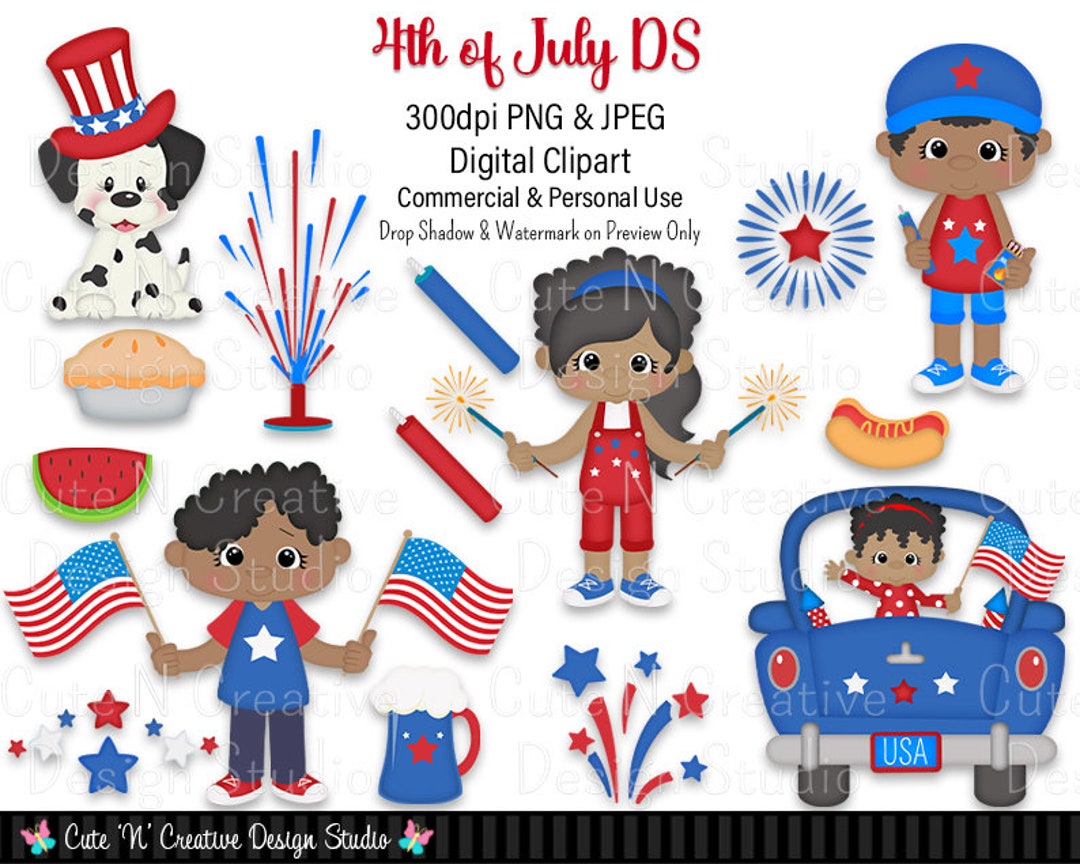4th of July DS Digital Clip Art Set ~ Graphics Kristi W Designs ...