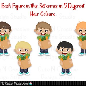 Farmers Market Boys Digital Clip Art Set ~ Graphics Kristi W Designs ...