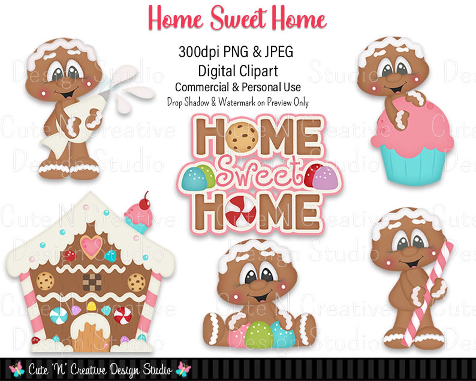 Home Sweet Home Digital Clip Art Set ~ Graphics Kristi W Designs ...
