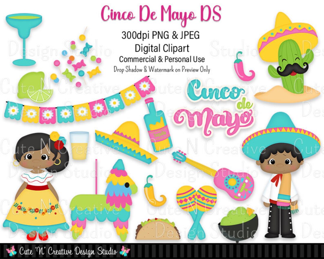 Cinco De Mayo DS Digital Clip Art Set ~ Graphics Kristi W Designs ...
