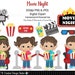 Movie Night Digital Clip Art Set ~ Graphics Kristi W Designs Personal ...