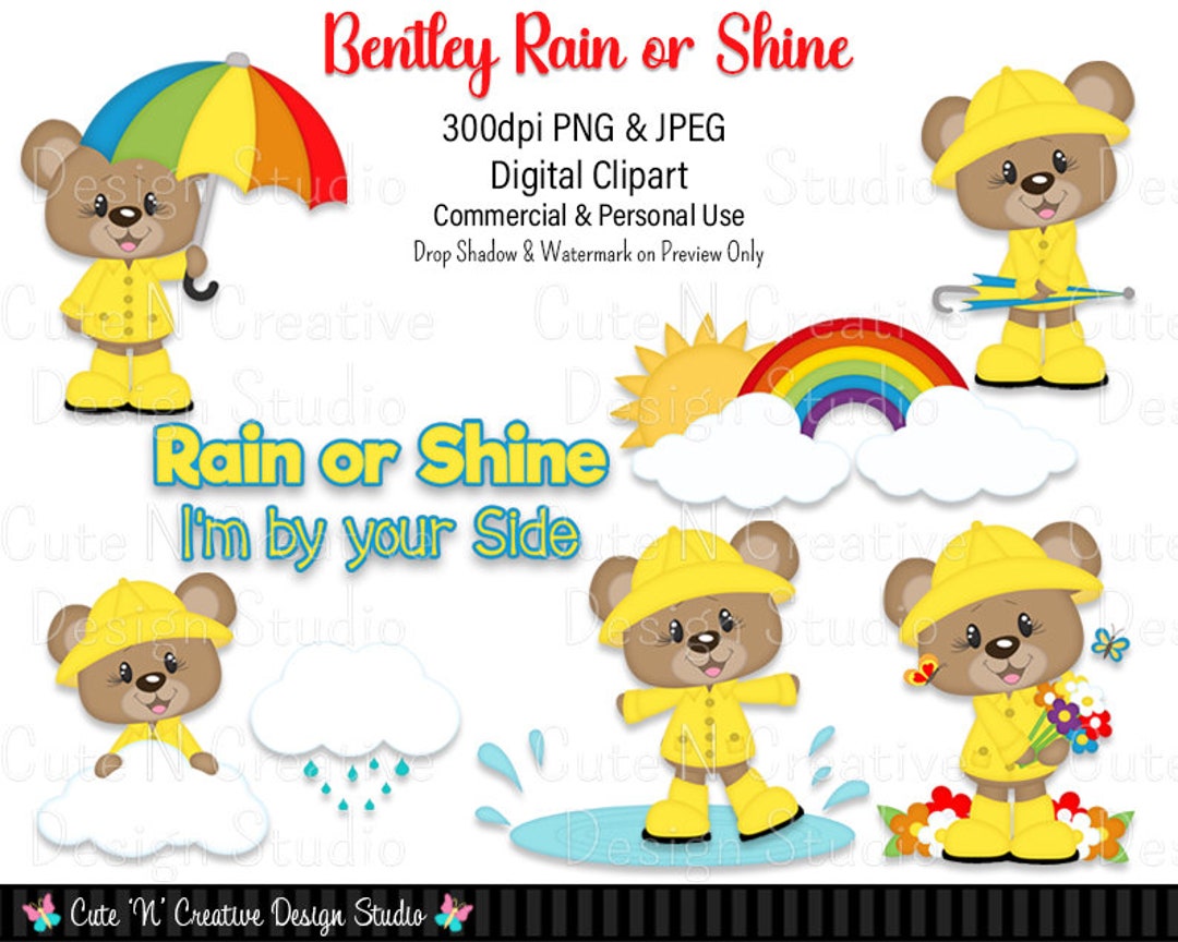 Bentley Rain or Shine Digital Clip Art Set ~ Graphics Kristi W Designs ...