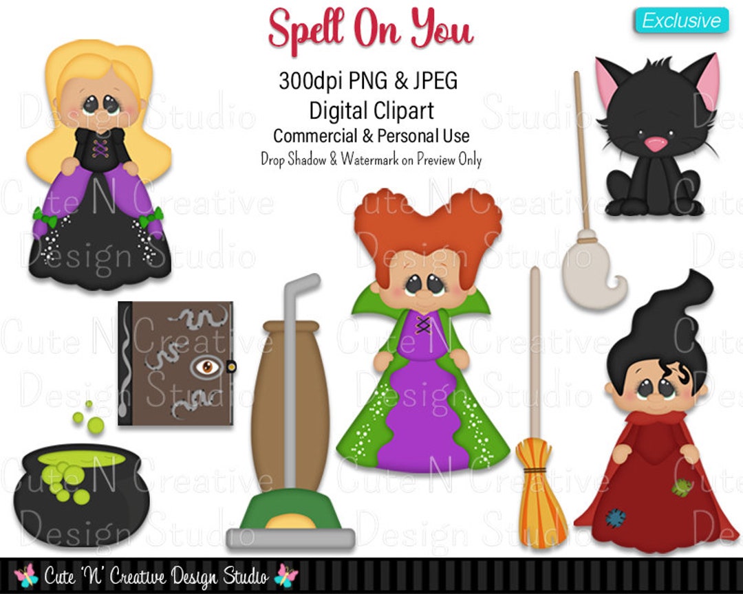 Spell on You EXCLUSIVE Digital Clip Art Set ~ Graphics Kristi W Designs ...