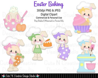 Easter Bunny2 Digital Clip Art Set ~ Graphics Kristi W Designs Personal ...