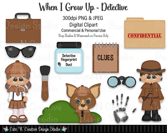 Reading Detective Clip Art