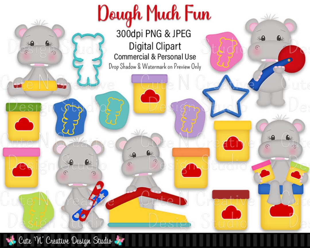 Dough Much Fun Digital Clip Art Set ~ Graphics Kristi W Designs ...