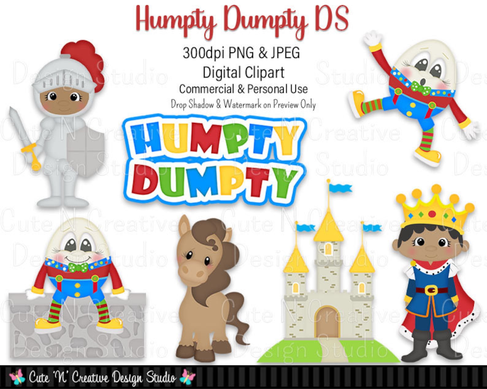 Humpty Dumpty DS Digital Clip Art Set ~ Graphics Kristi W Designs ...