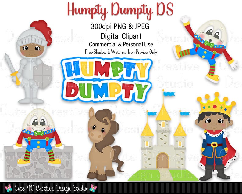 Humpty Dumpty DS Digital Clip Art Set ~ Graphics Kristi W Designs ...