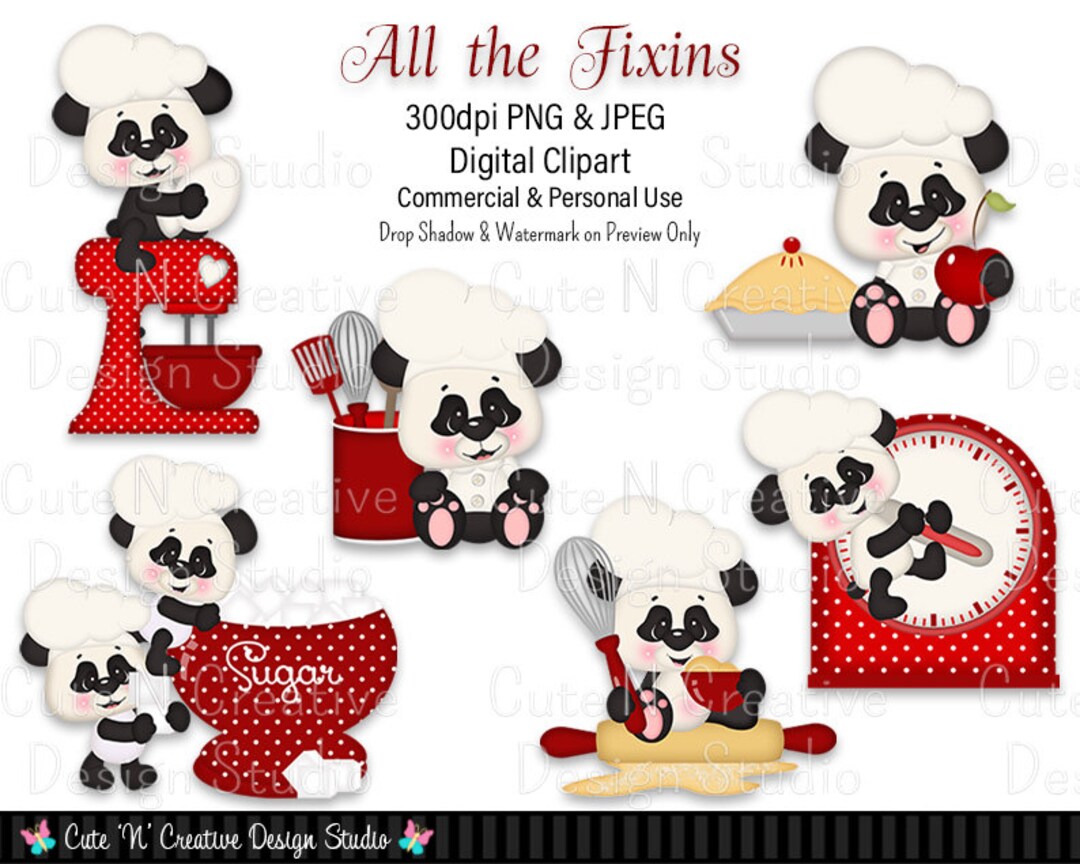 All the Fixins Digital Clip Art Set ~ Graphics Kristi W Designs ...