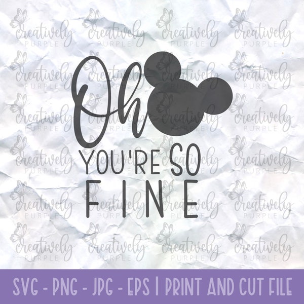 Oh Mickey You so Fine Svg - Etsy