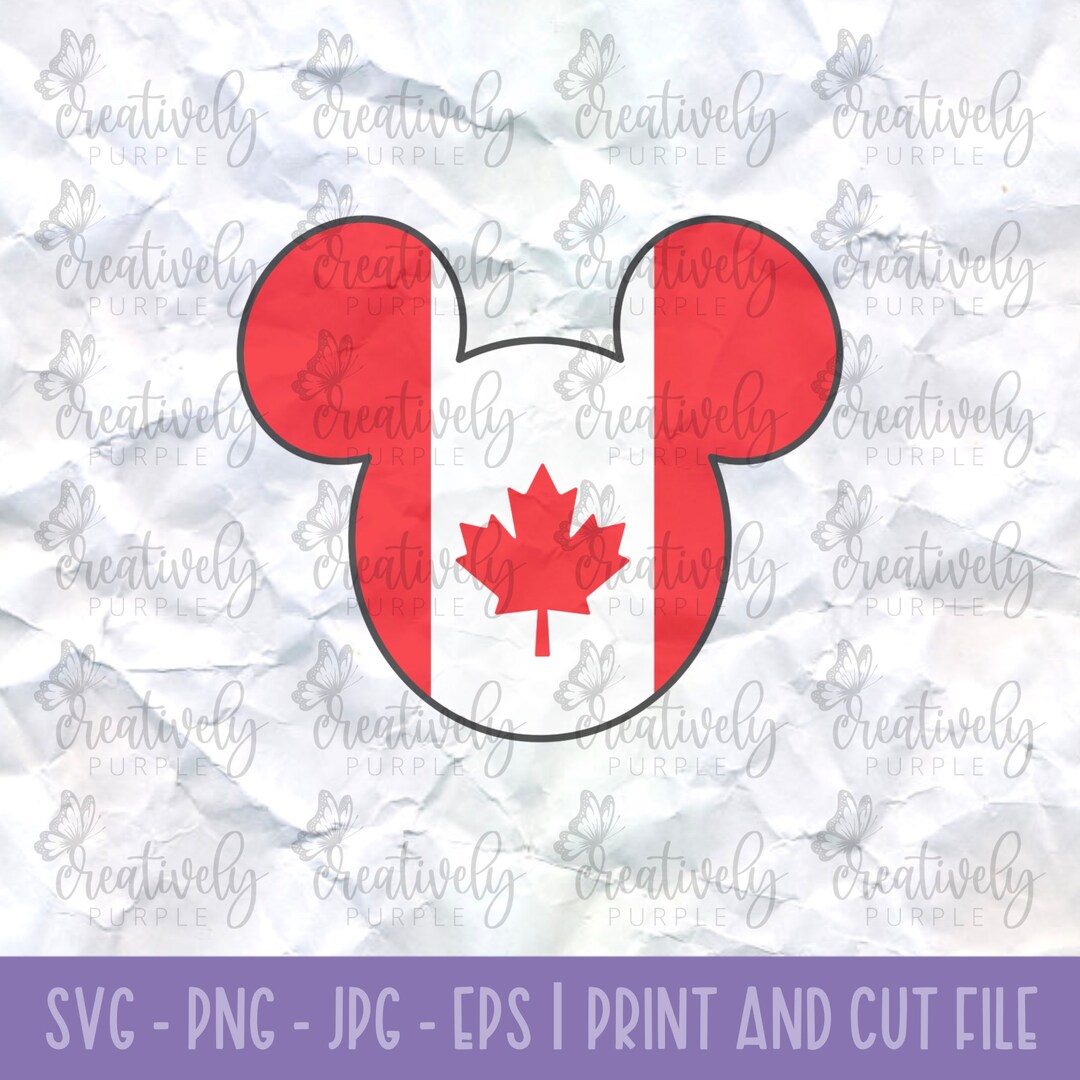 Canadian Flag Mickey Digital File - Etsy