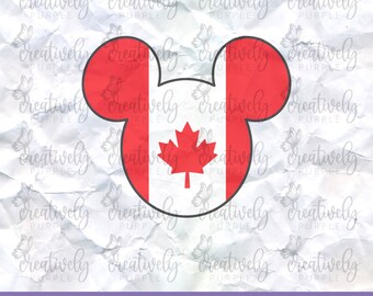 Mickey Canadian Flag - Etsy