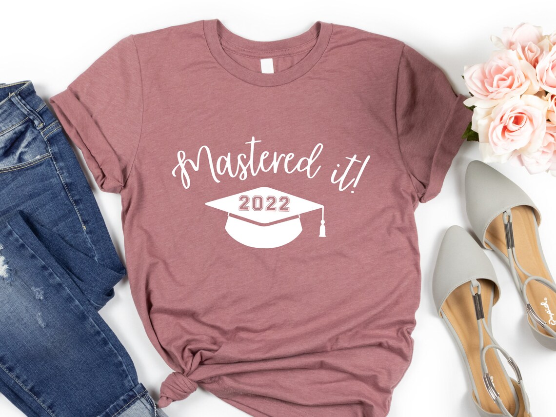 Master's Degree Graduation T-shirt, Mastered It 2022 Shirt, Masters ...