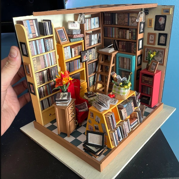 Miniature Library - Etsy