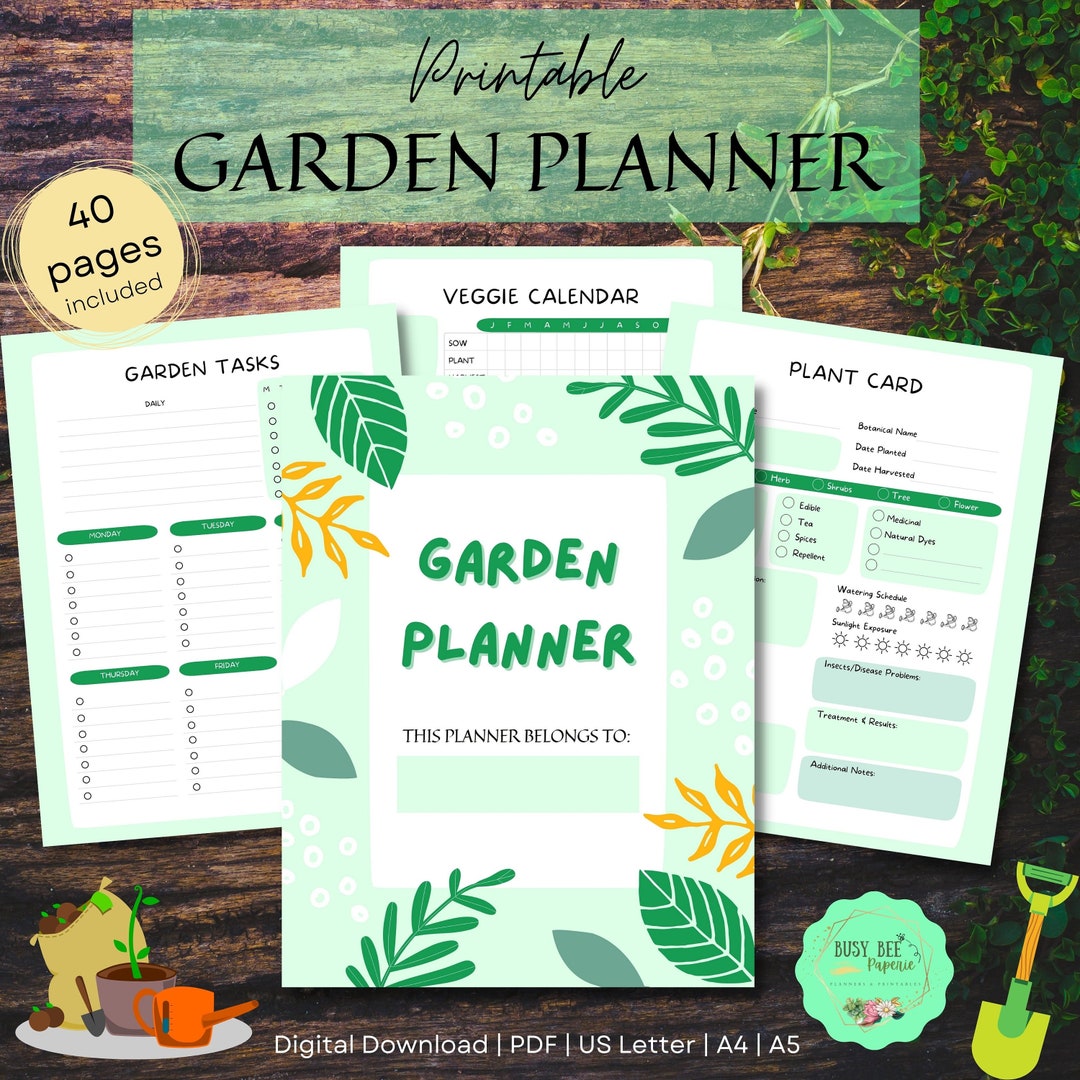 Printable Garden Planner | 40 Pages | Garden Organizer | Garden Journal ...