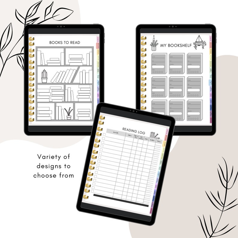 Book Journal Planner 21 Pages Printable Digital Reading - Etsy