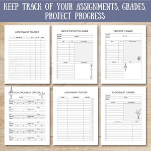 Student Planner- 33 Pages - Printable Study Planner, Study Tracker Pdf ...