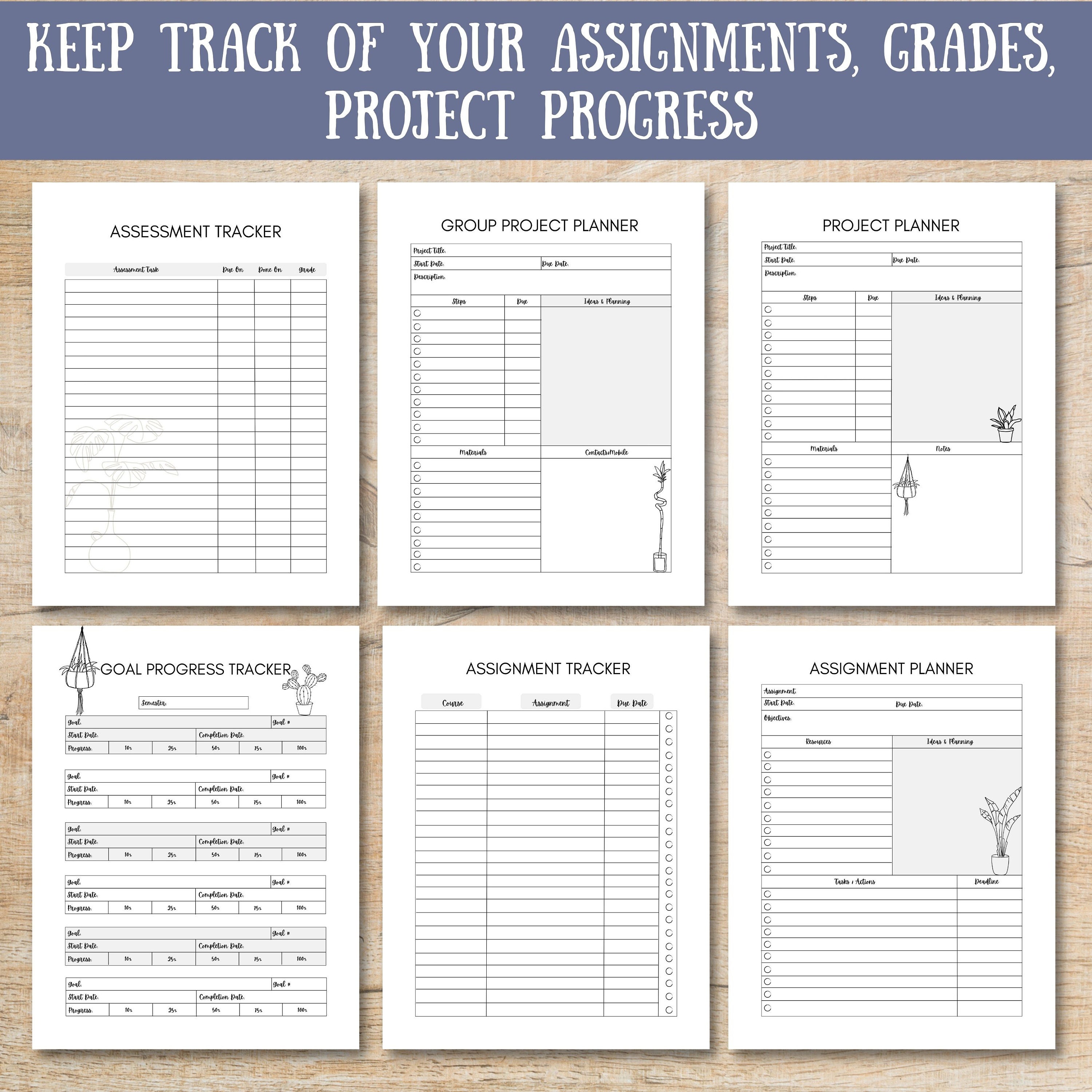 Student Planner 33 Pages Printable Study Planner Study - Etsy