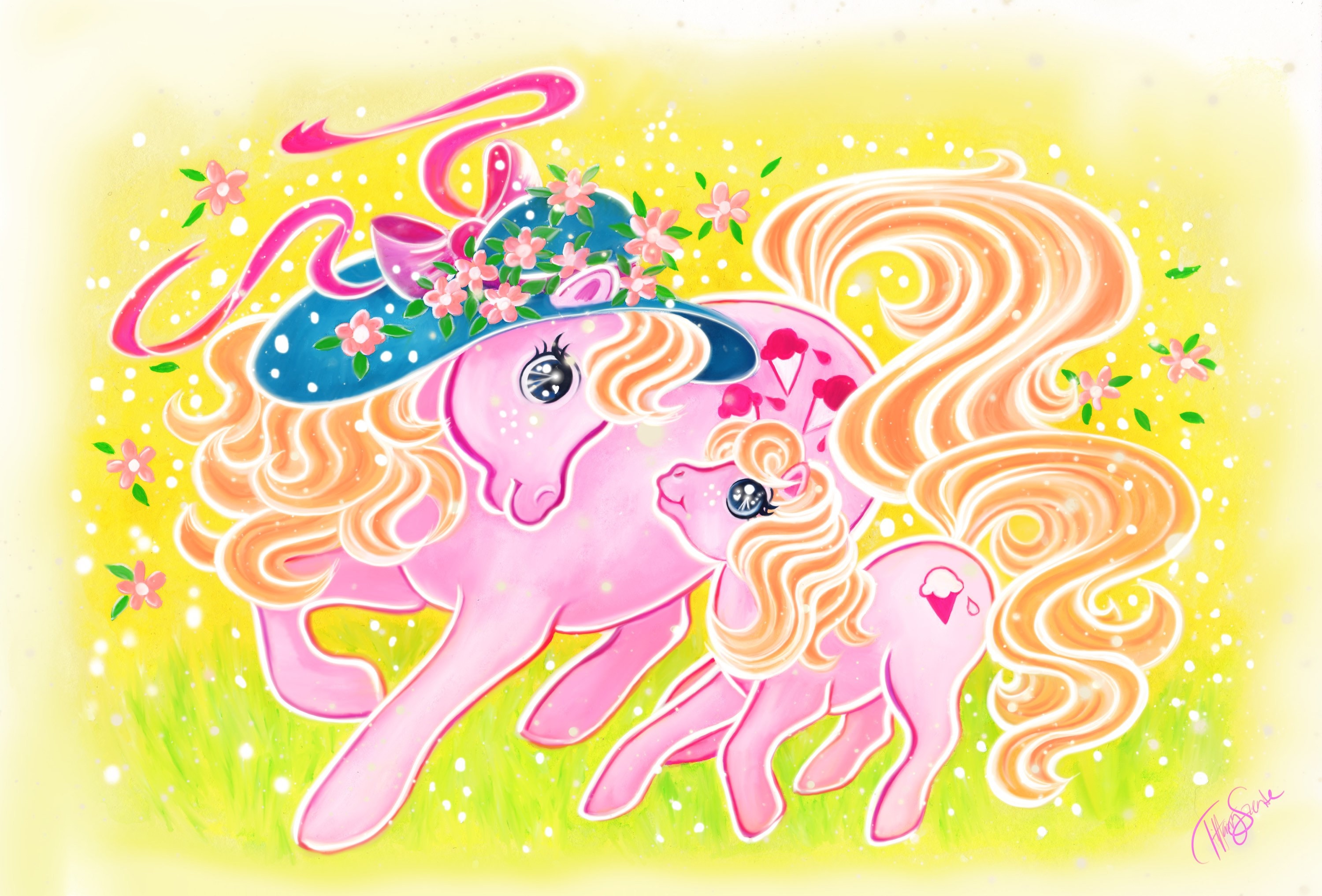 Lickety Split With Baby Pony Art Print My Little Pony, Mlp - Etsy