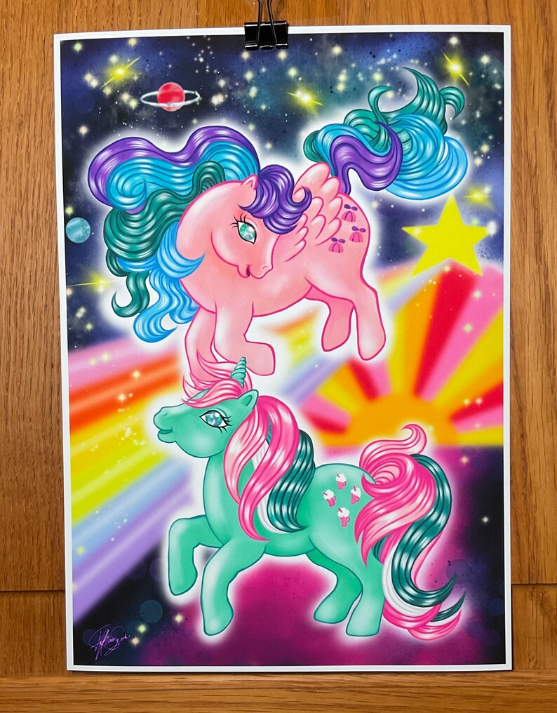 Fizzy and Whizzer Art Print My Little Pony, Mlp G1 - Etsy