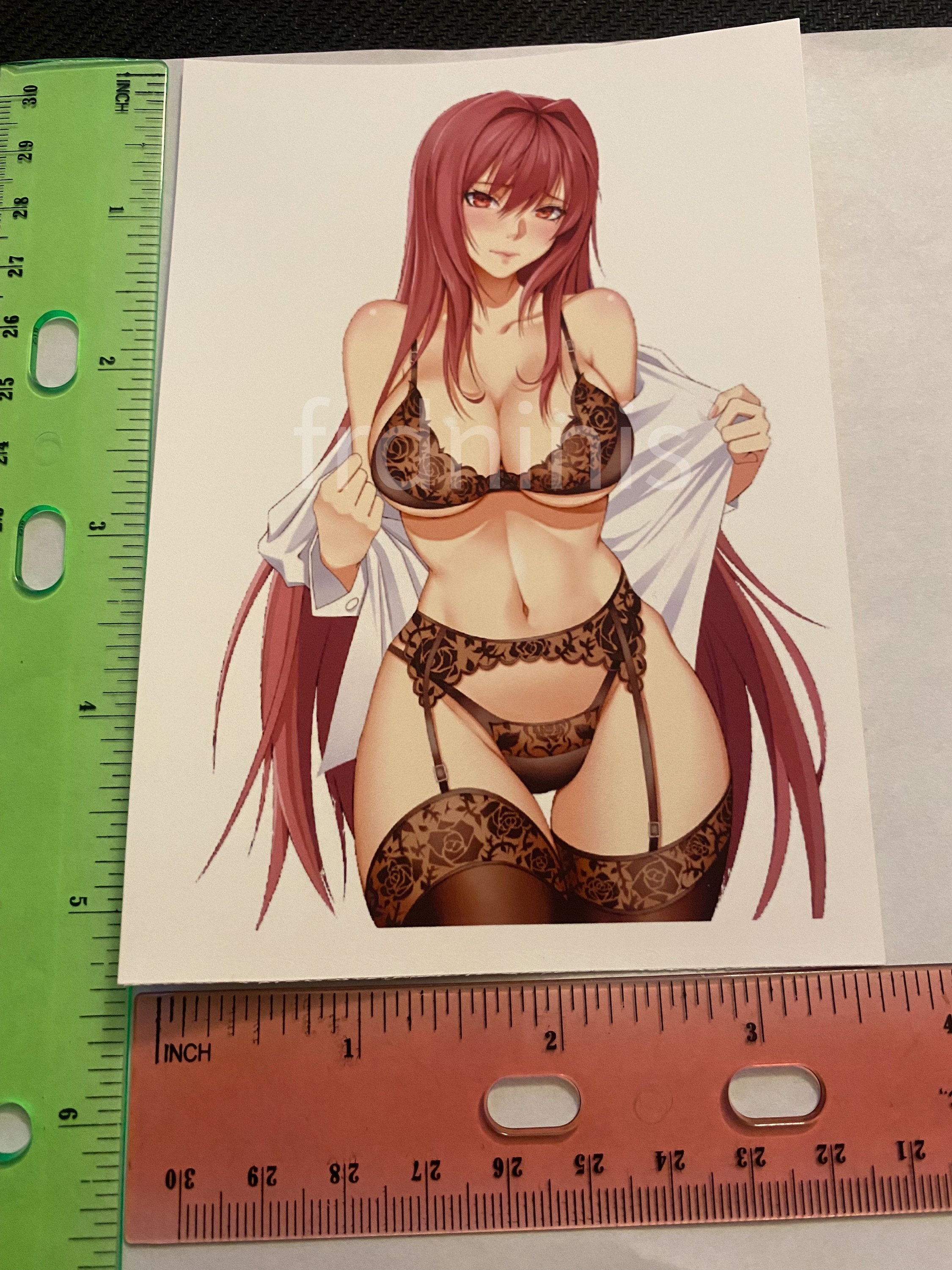 Sexy Anime Waifu Lingerie Vinyl Sticker Decal Lews Ecchi Etsy India