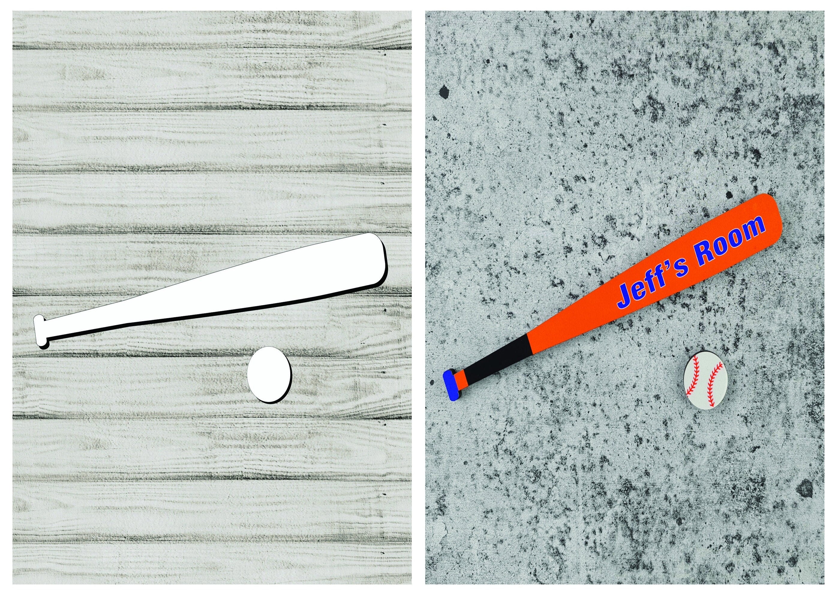 Baseball Bat & Ball , Sublimation Blanks, DIY, Kids, Room Décor ...