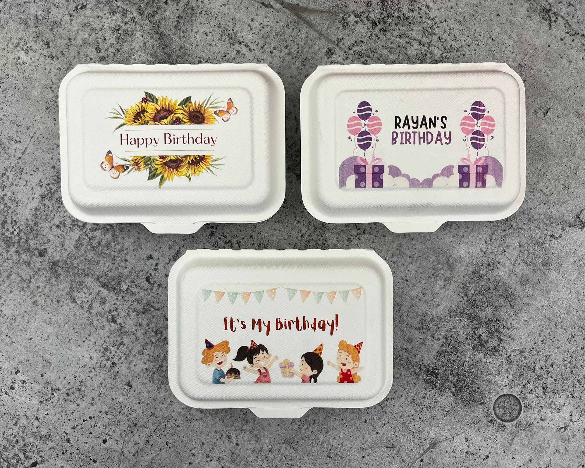 Custom Printed Food Container Boxes - Biodegradable Bagasse ...