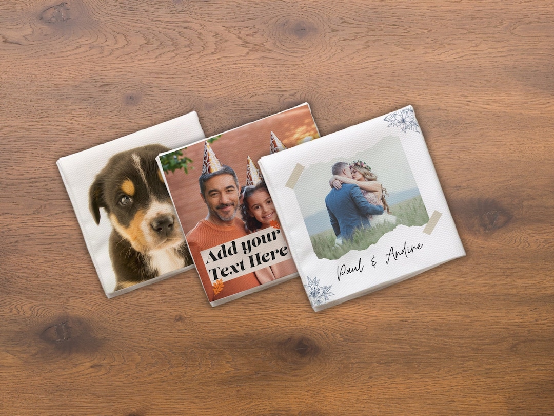 Custom Printed Photo Napkins for Parties, Birthdays, Image ...