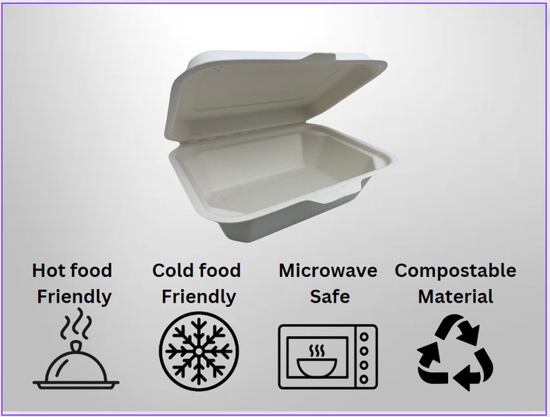 Custom Printed Food Container Boxes - Biodegradable Bagasse ...