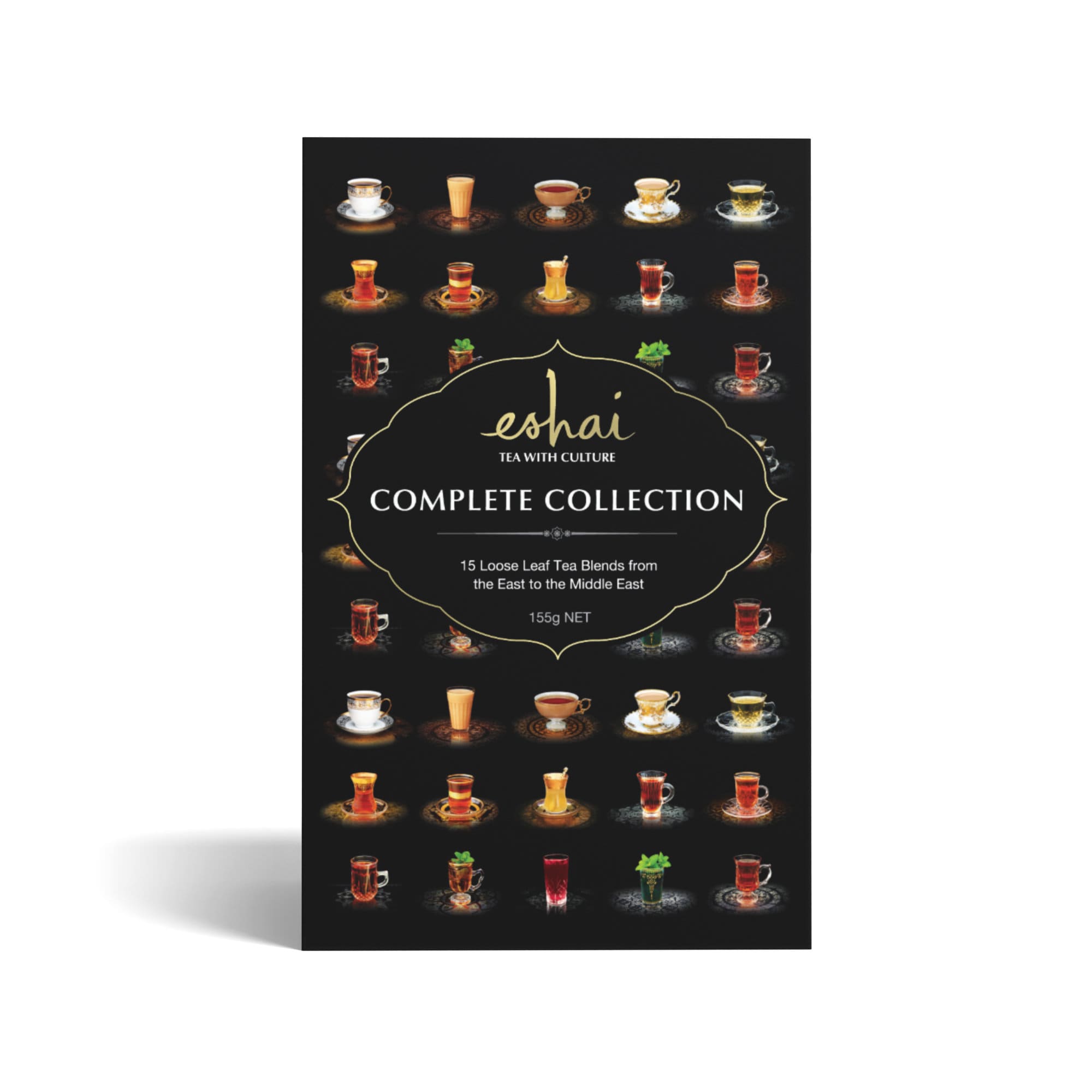 Eshai Collection Box Tea Gift Set - 15 Sachets of Black Tea, Green Tea ...