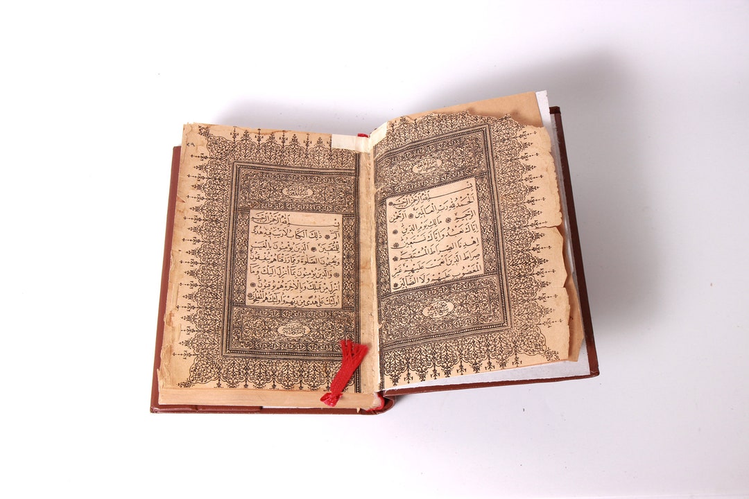 Antique Quran 1923 (A.H. 1342) PRINTED Gift Calligraphy Holy Quran in ...