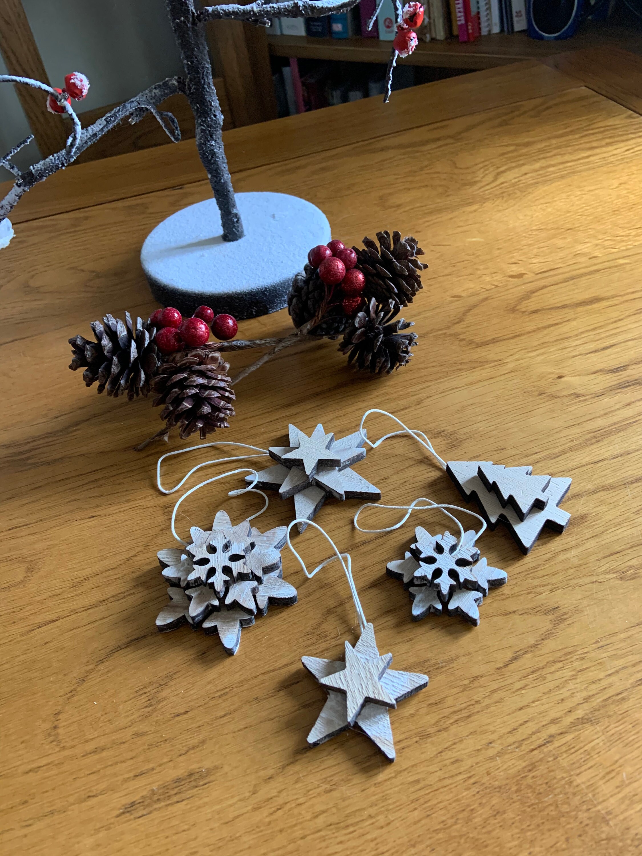 2 Natural 2 and 3 Layer Christmas Tree Decorations Made of - Etsy