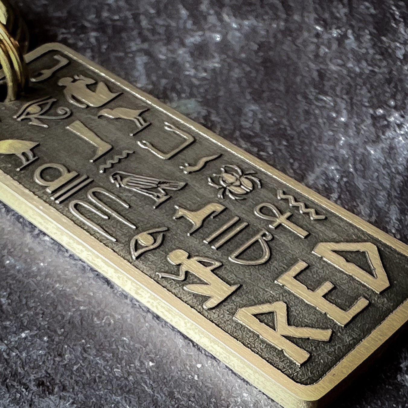 Egyptian Hieroglyphics Pharoah Dog Tag, Egypt Keyring Keychain ...