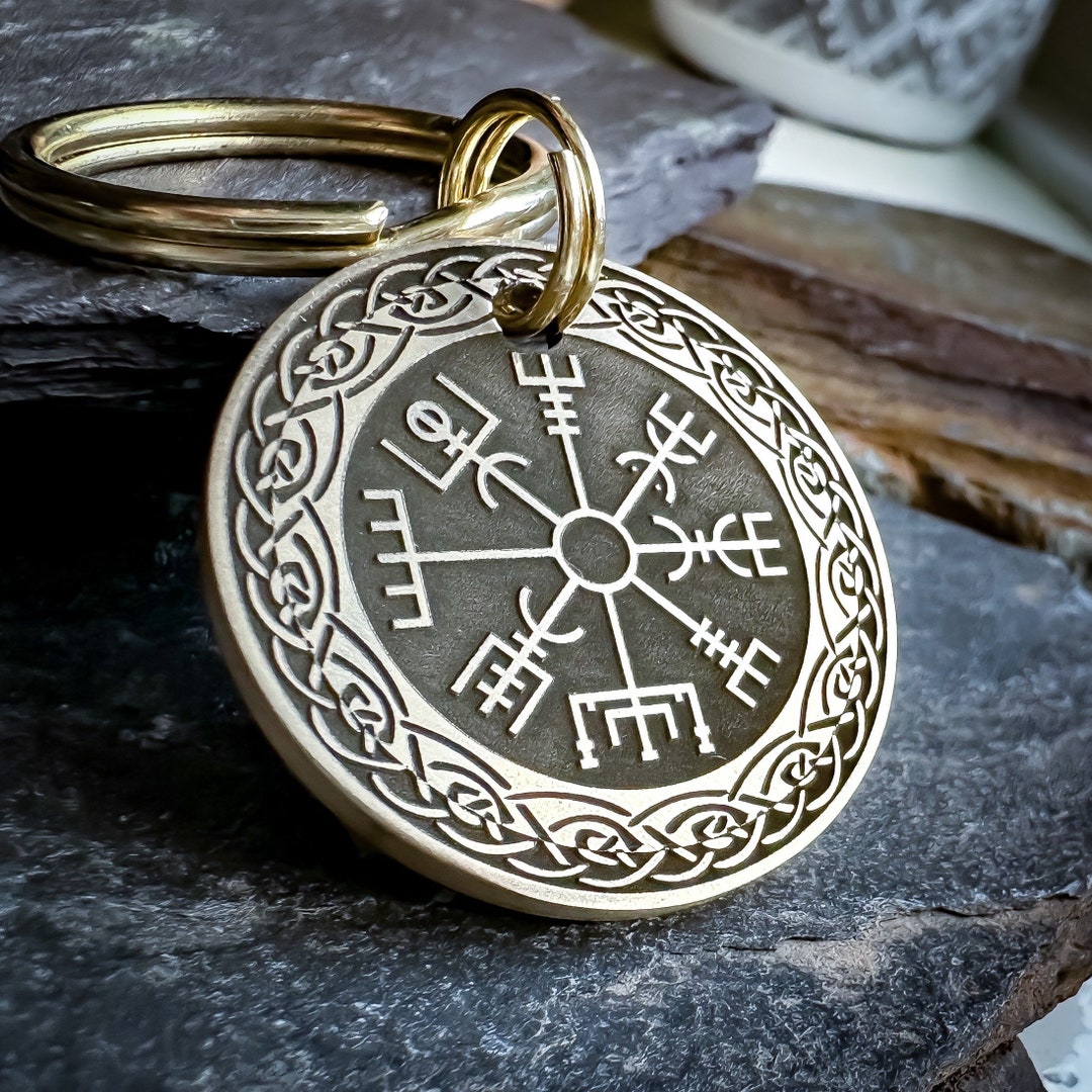 Nordic Viking Dog Tag Norse Viking Runes Keyring Tribal - Etsy