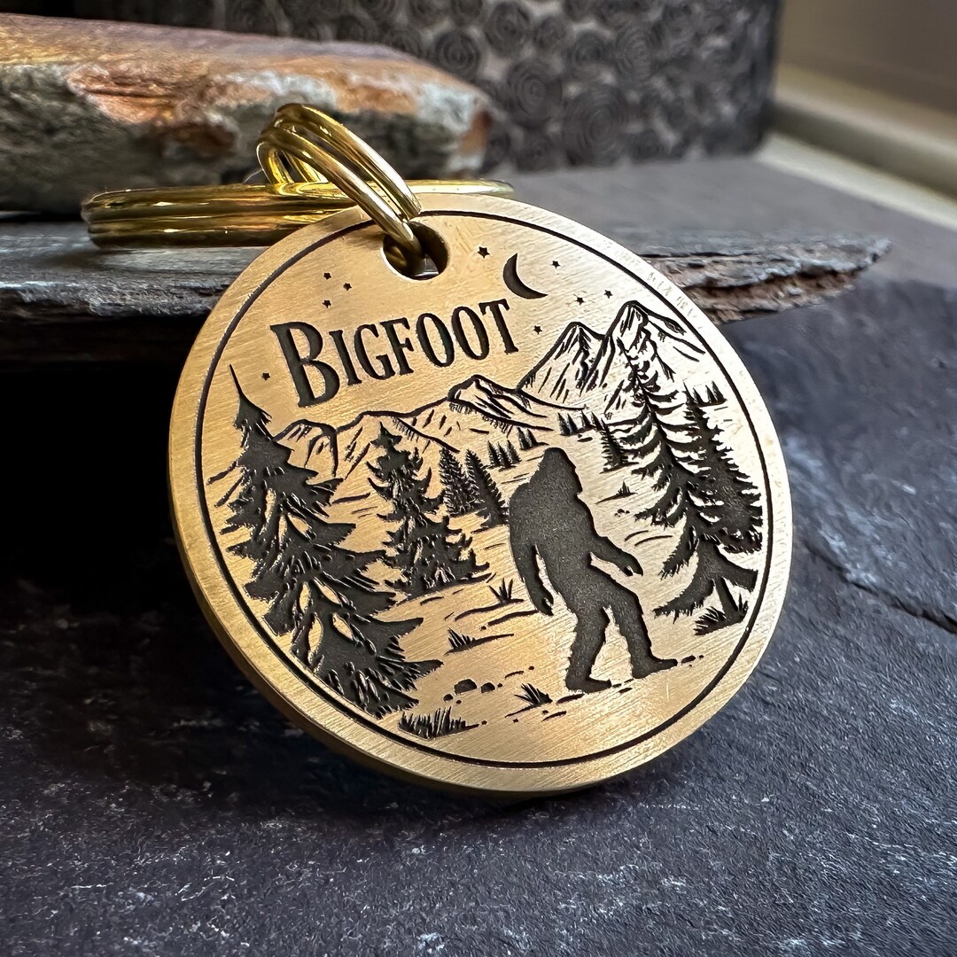 Big Foot Dog Tag, Quality Thick Pet ID Name Tags, Solid Brass Charm ...